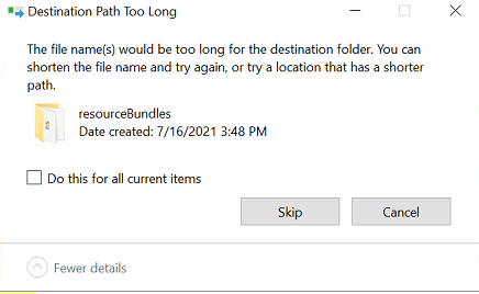 The file name(s) would be too long for the destination folder – Ahmed ...