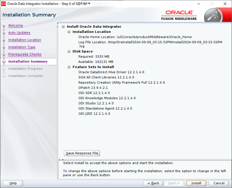Oracle Data Integrator (ODI) 12.2.1.4.0 Installation on Oracle Linux 9. ...